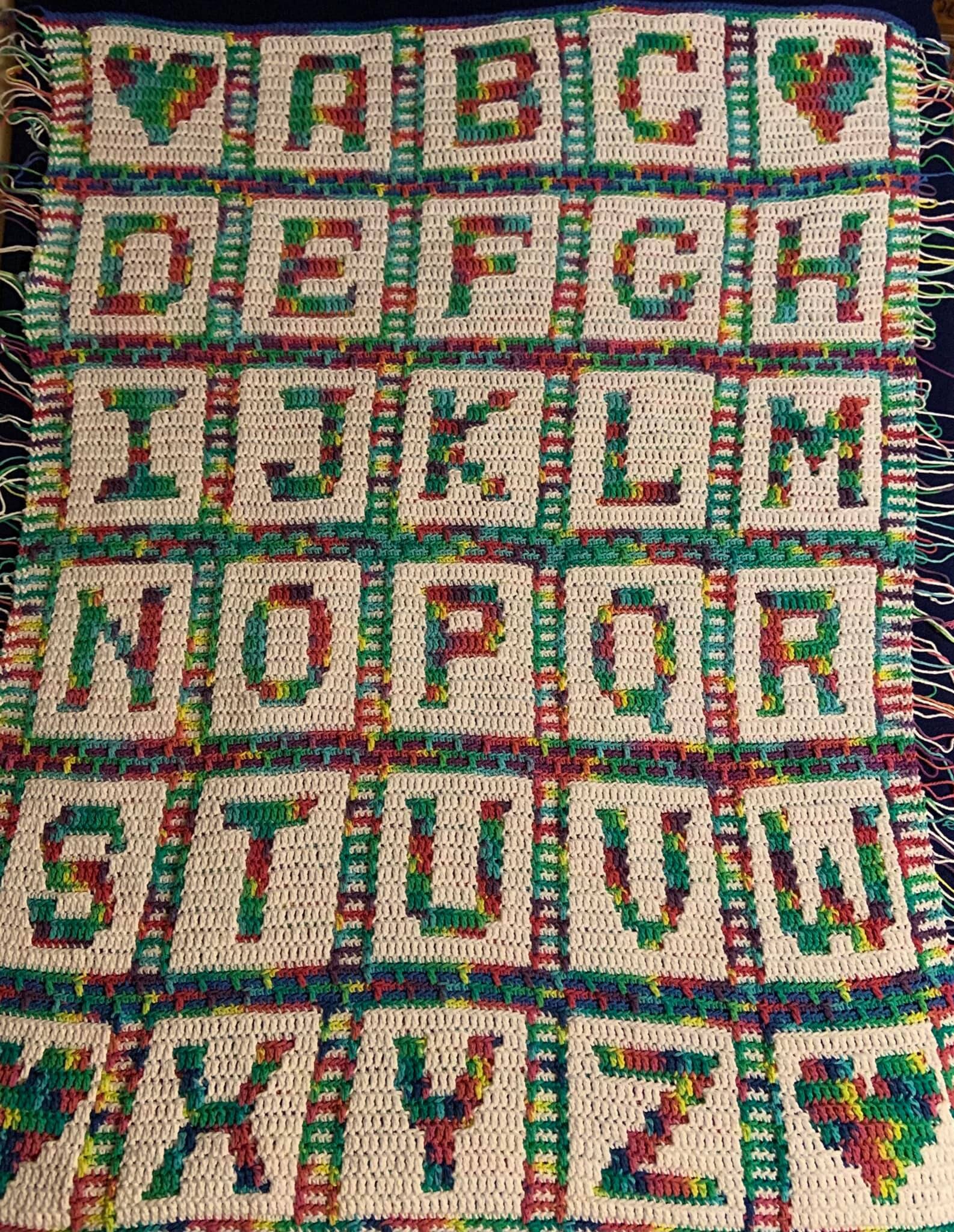 ABC Rainbow Blanket | Etsy