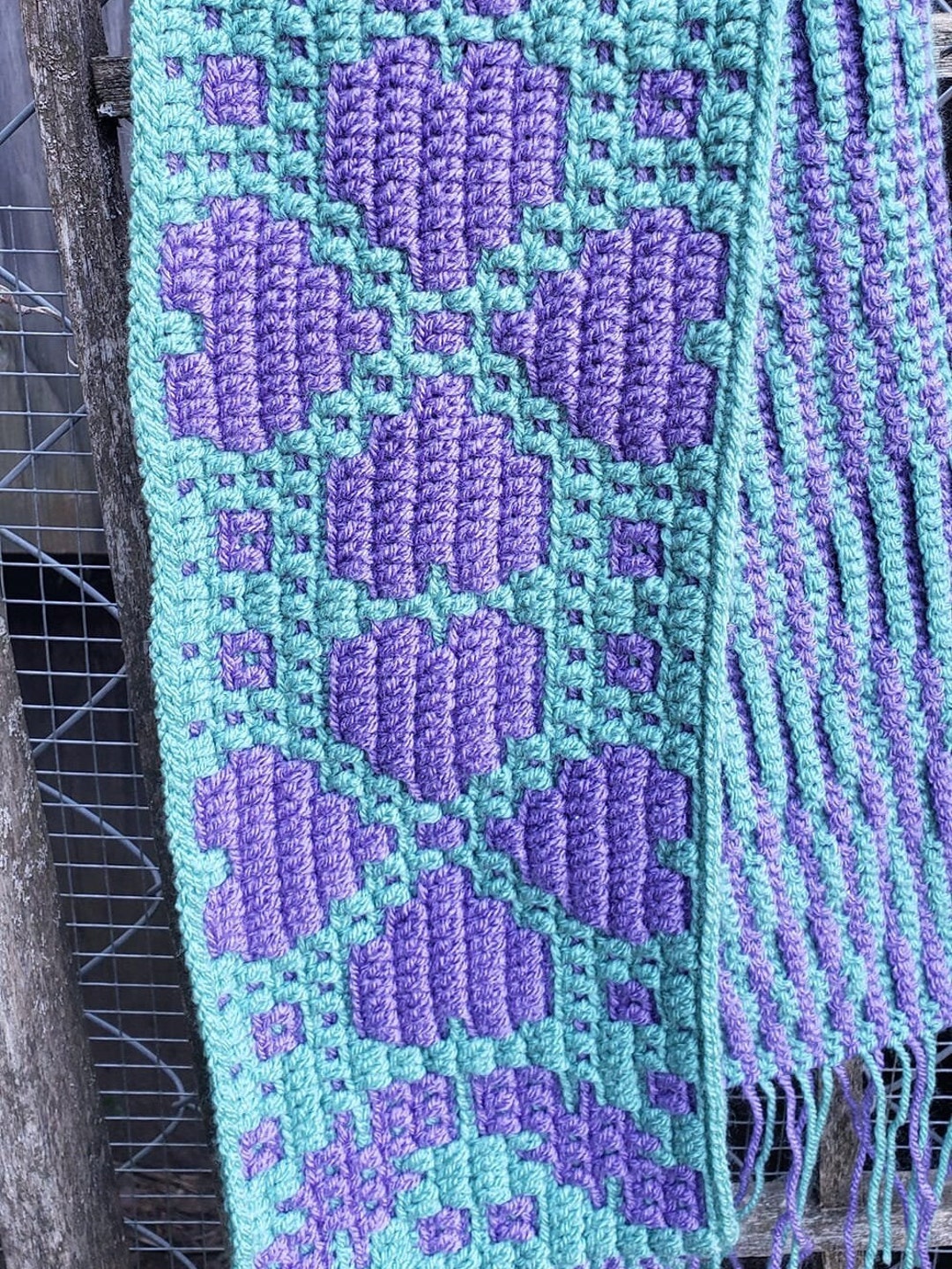 Quinns Quilted Hearts - Scarf, Cowl, Hand Towel, Table Runner, Placemat ...