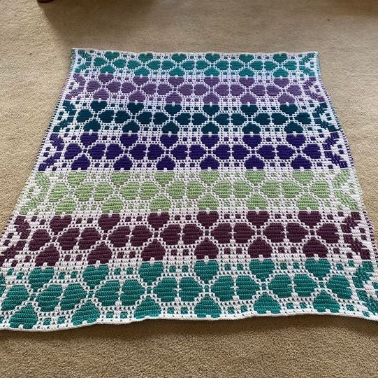 Quinns Quilted Hearts Scarf, Cowl, Hand Towel, Table Runner, Placemat ...