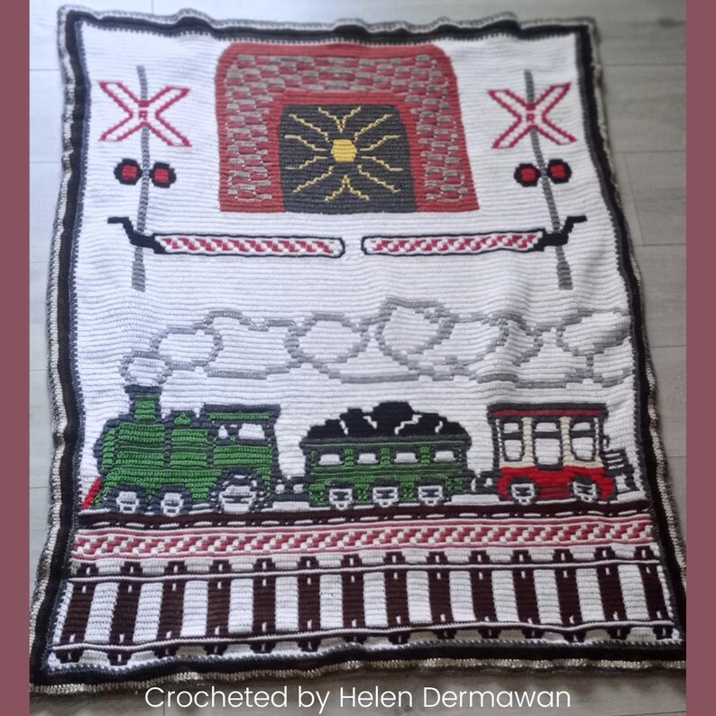 Doc's Railroad and Train Blanket - Mosaic Crochet Pattern - Etsy