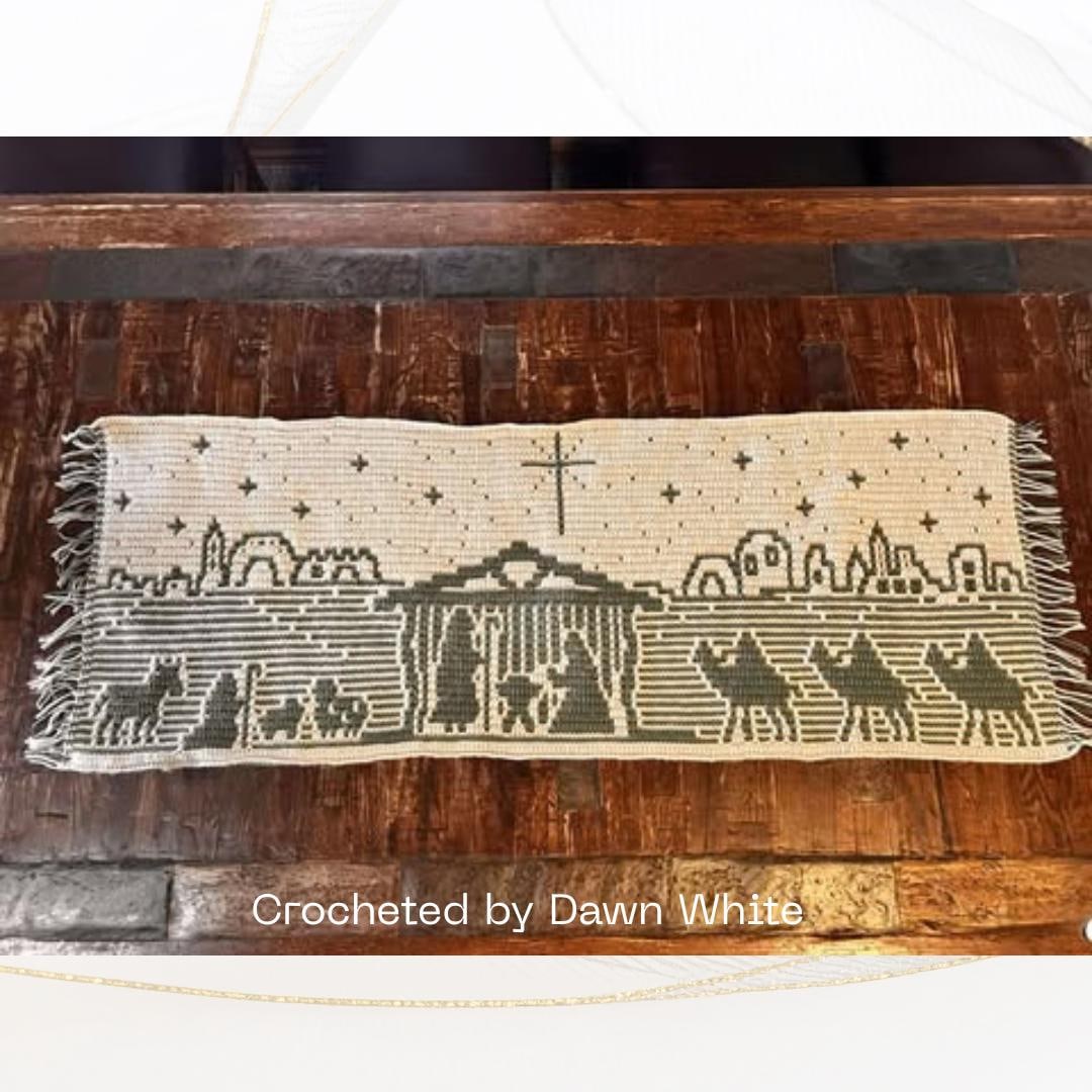 Nativity Scene Table Runner - Mosaic Crochet Pattern - Christmas ...