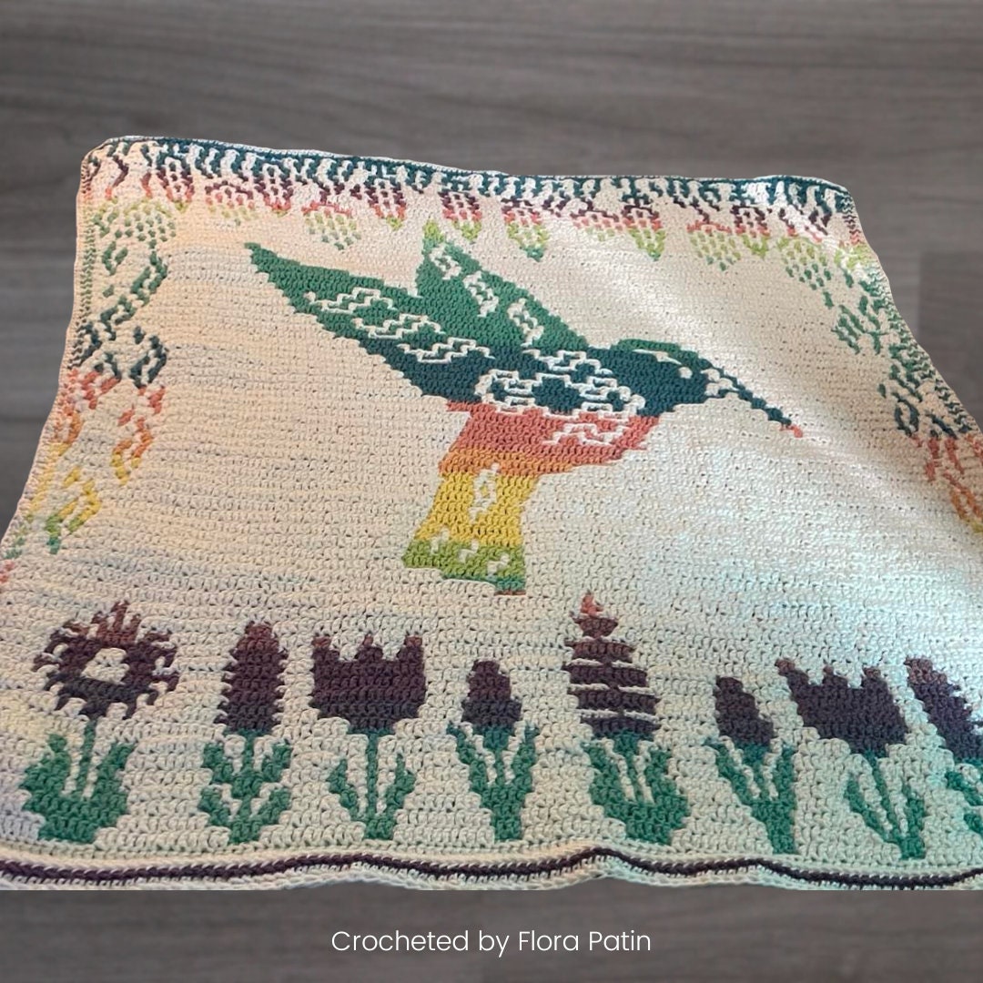 Nature's Beauty Hummingbird Mosaic Crochet Pattern Spring Flowers ...