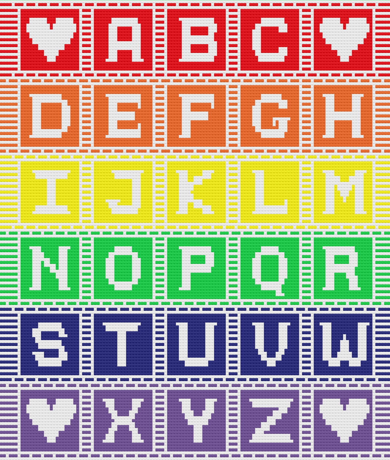 ABC Rainbow Blanket | Etsy