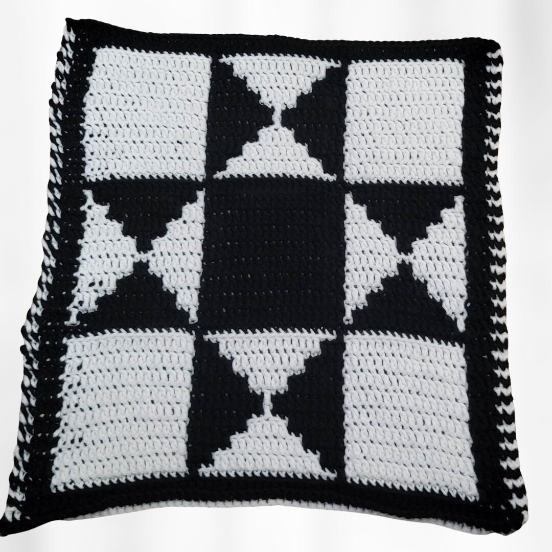 Opal Ohio Star Mosaic Crochet Quilt Block - Overlay Mosaic Pattern ...