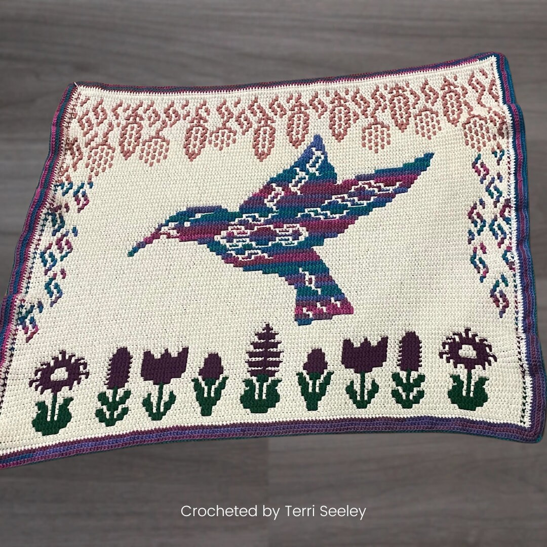 Nature's Beauty Hummingbird Mosaic Crochet Pattern Spring Flowers ...