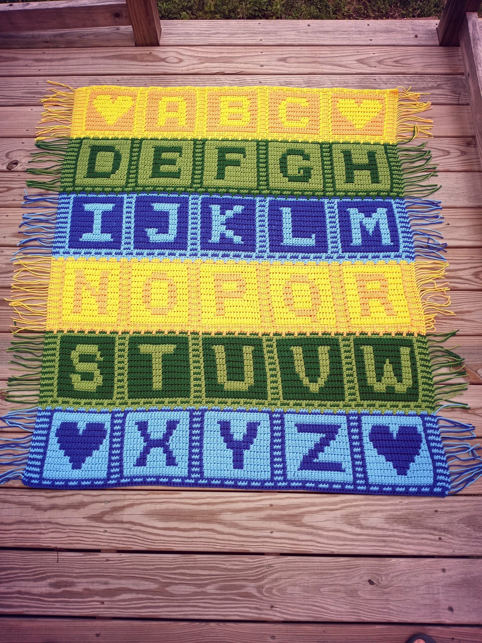 ABC Rainbow Blanket - Etsy