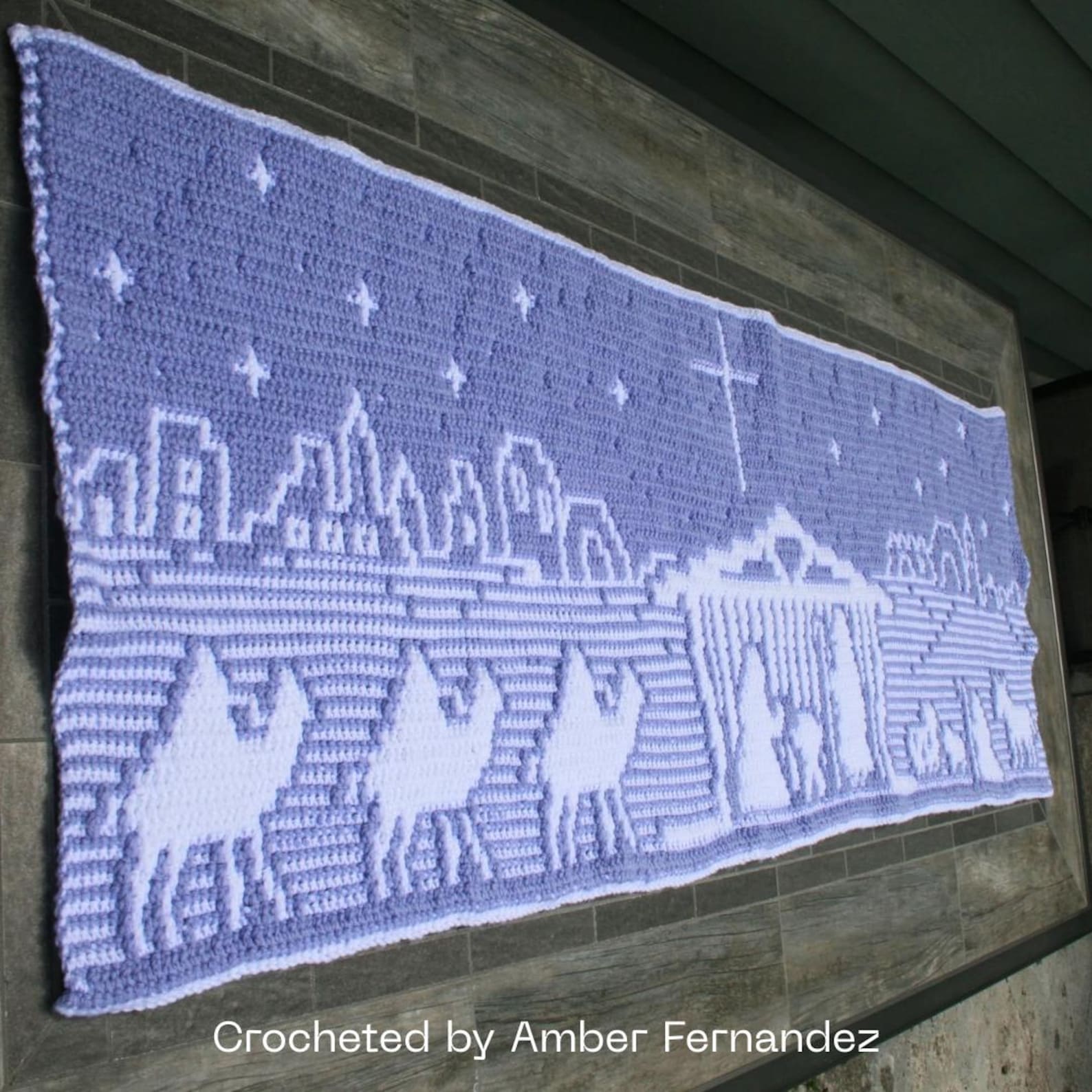 Nativity Scene Table Runner - Mosaic Crochet Pattern - Christmas ...