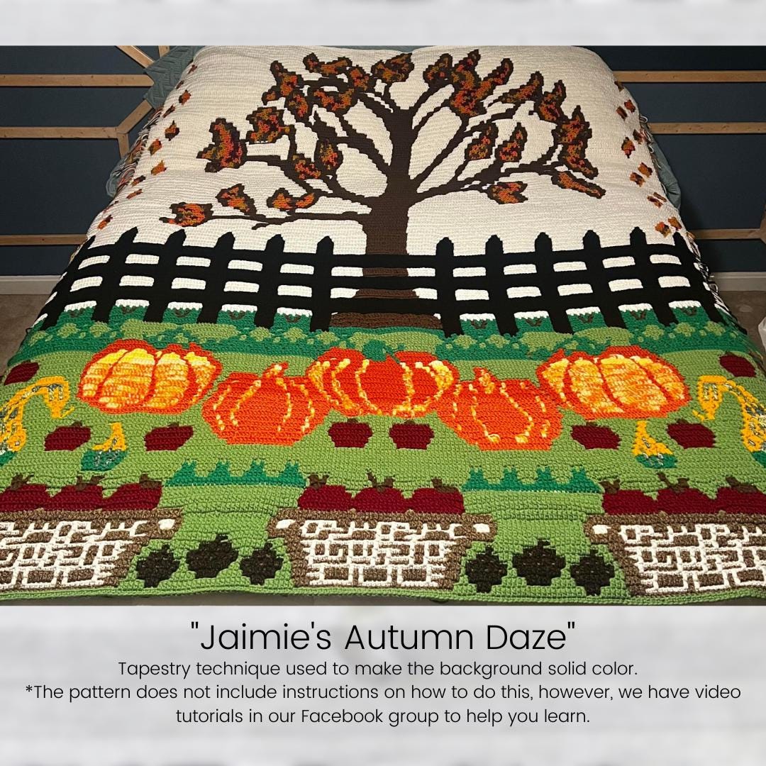 Jamie's Autumn Daze Mosaic Crochet Pattern, Overlay, Fall Tree, Fall ...