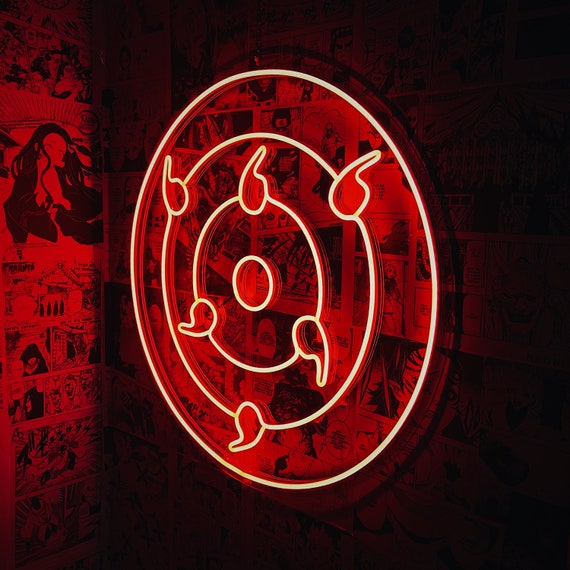 Japanese led lights Sharingan neon sign/ Anime neon sign wall decor ...