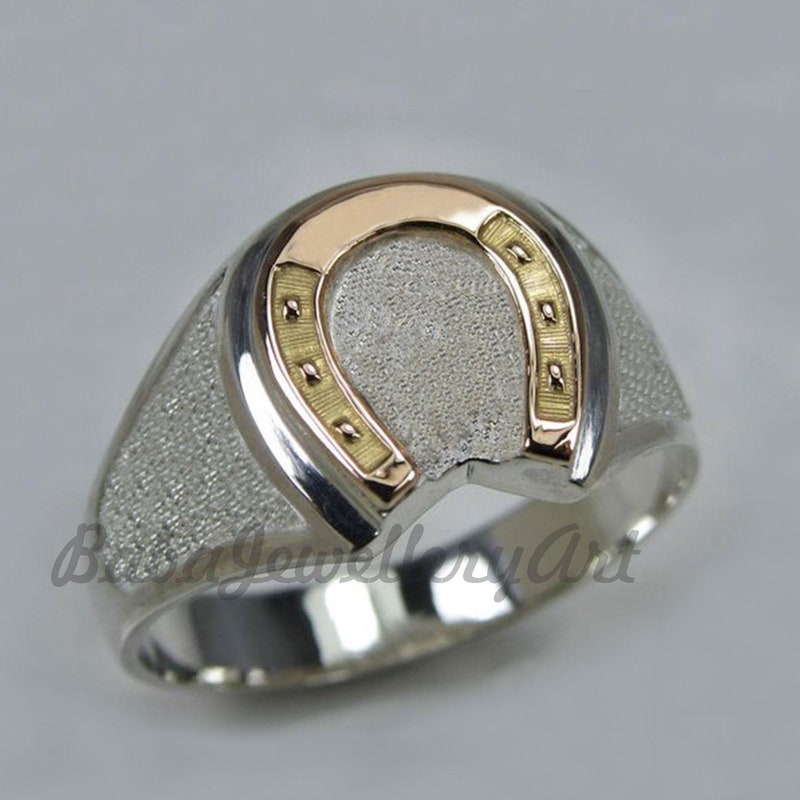 Sterling Silver Mens Horseshoe Ring - Etsy