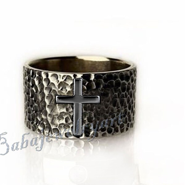 Mens Cross Ring - Etsy