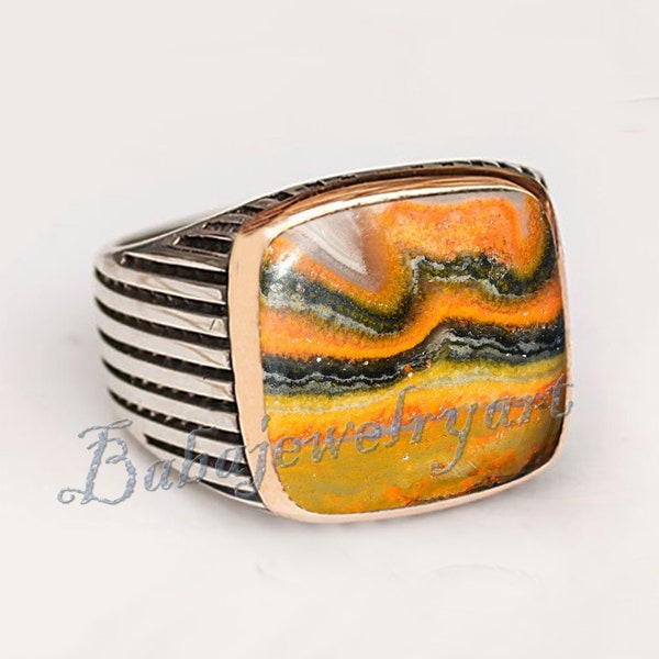 Jasper Ring - Etsy