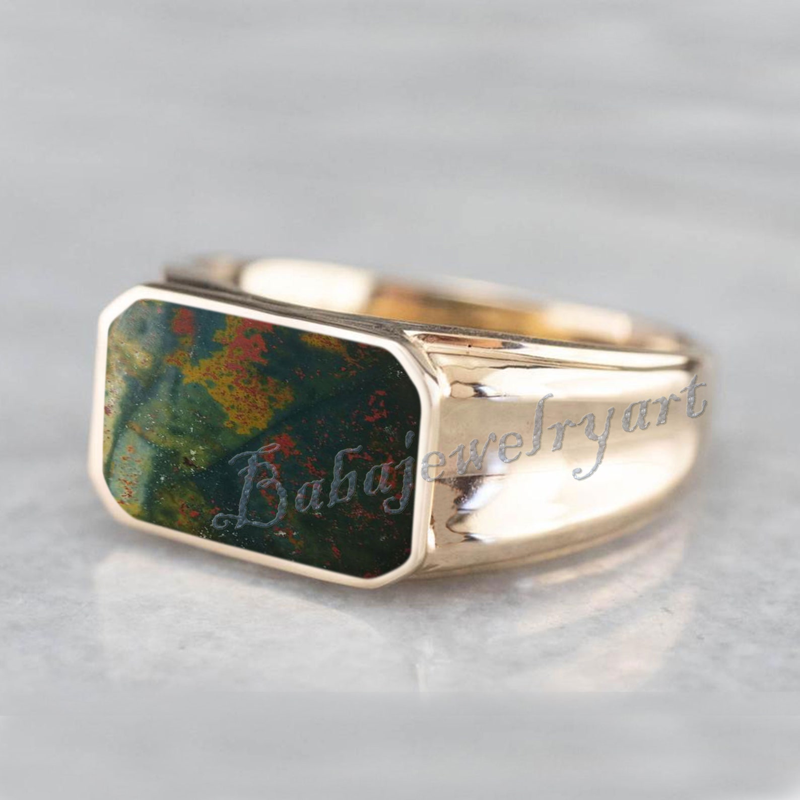 Bloodstone Ring, Natural Bloodstone Ring, 925 Sterling Silver Mens Ring ...
