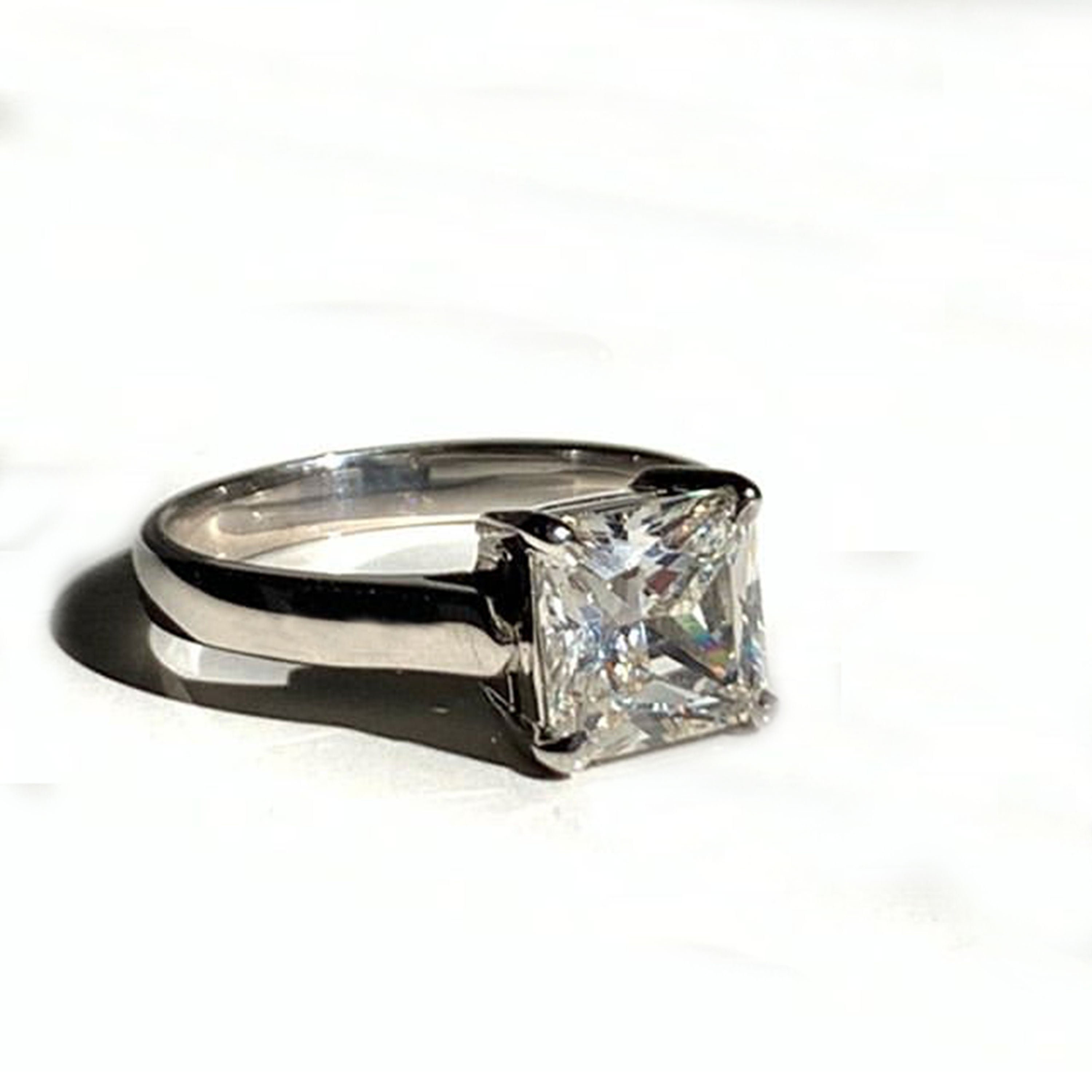 White Zircon Ring