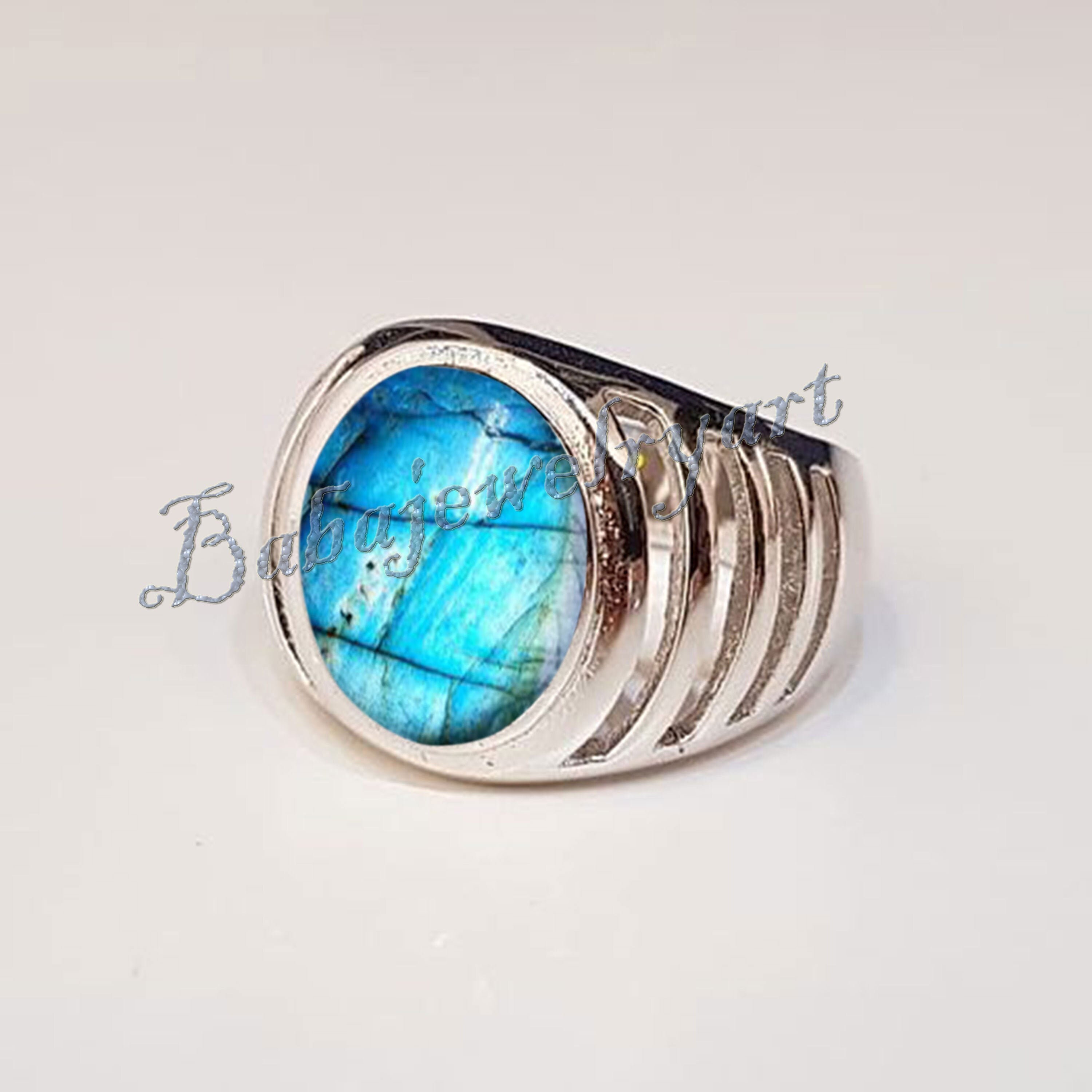 Labradorite Ring 925 Sterling Silver Labradorite Ring Mens - Etsy UK