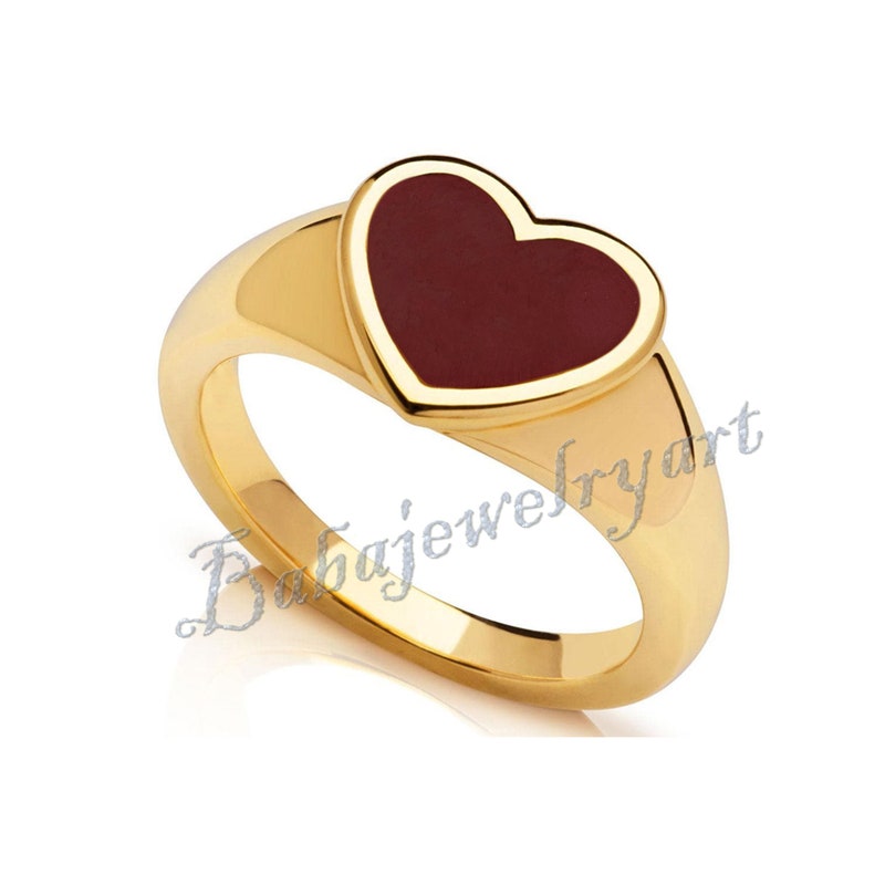 Red Heart Ring - Etsy