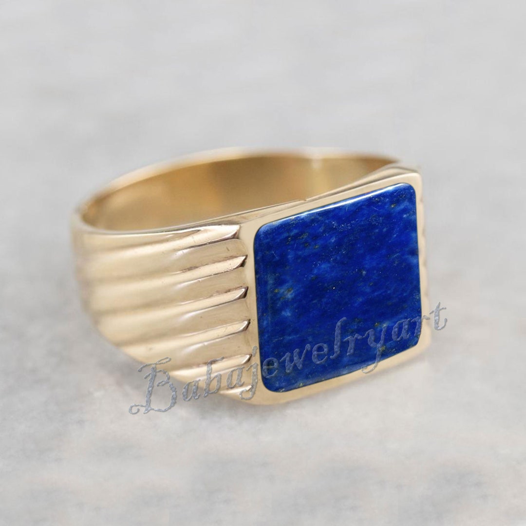 Lapis Lazuli Mens Ring, 925 Solid Sterling Silver, Lapis Men's Ring ...