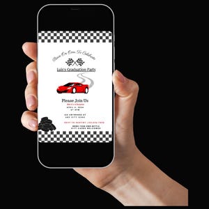 5”x7” Car Invitation/graduation Party/automotive Party/mechanic Party ...