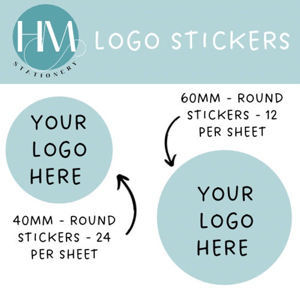 Round Logo Stickers - Etsy UK