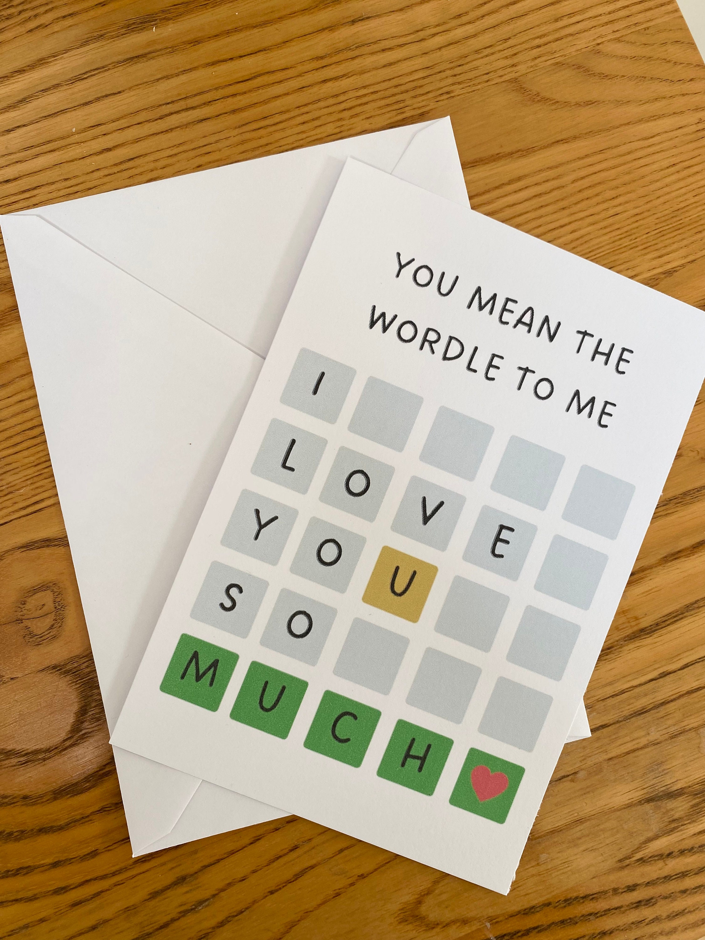 Wordle Anniversary Card I Love You More Than Words Funny - Etsy UK