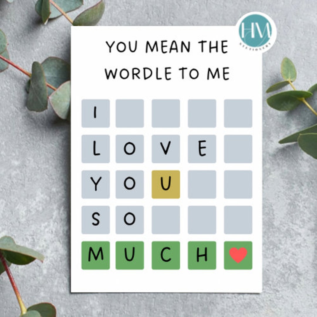Wordle Anniversary Card I Love You More Than Words Funny - Etsy UK