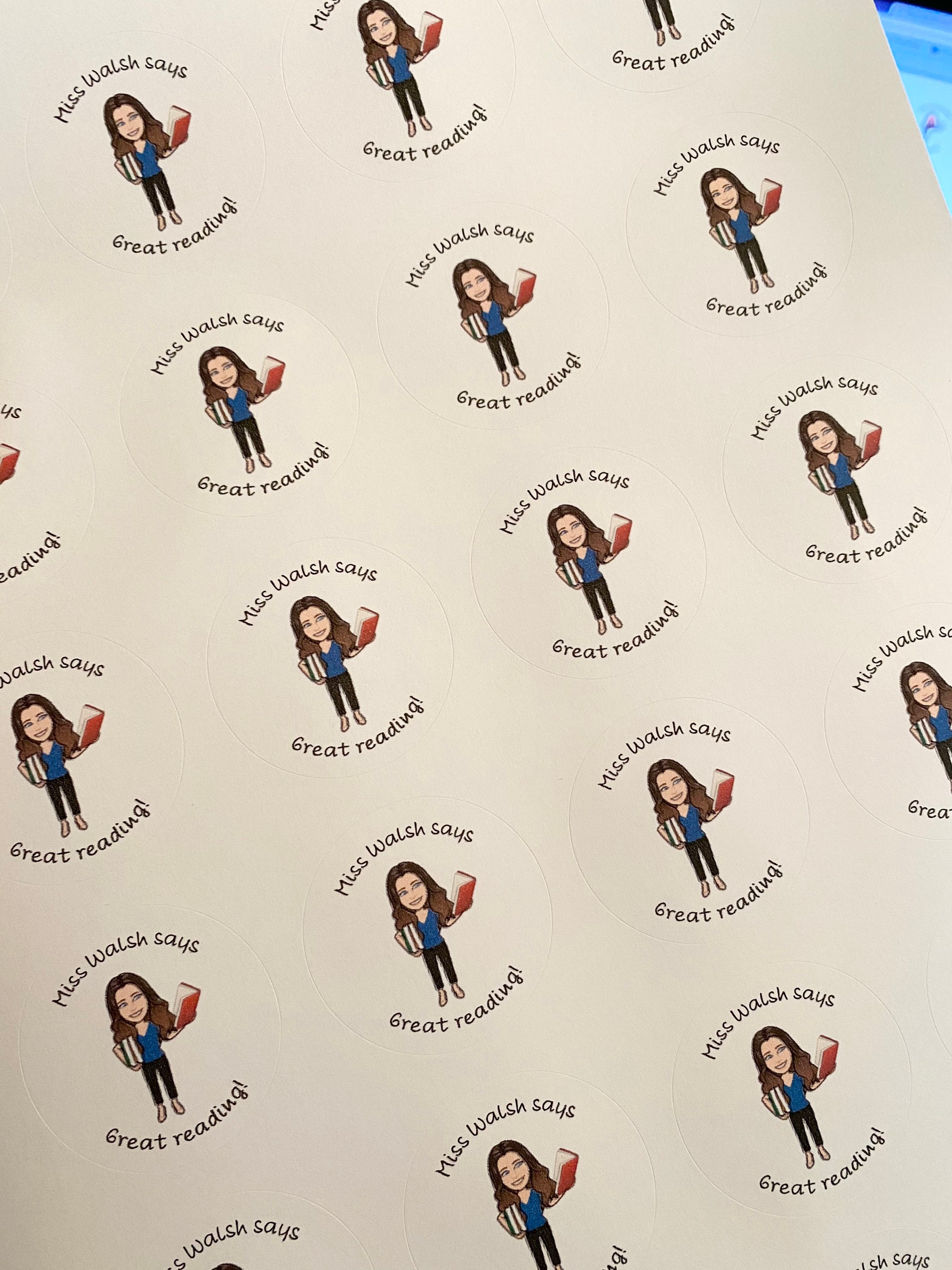 Personalised Bitmoji Stickers Teacher Bitmoji School | Etsy