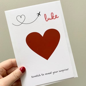 Scratch to Reveal Card,scratch Card Holiday Reveal Card, Personalise ...