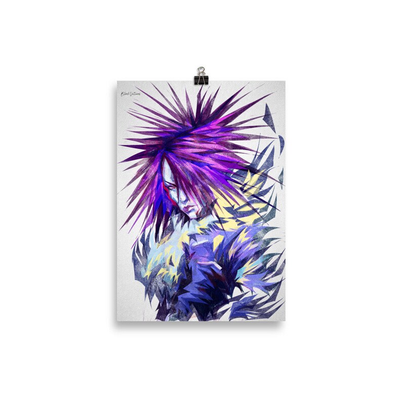 Visual Kei Poster Dir En Grey's Kaoru in Vibrant Japanese Watercolor ...