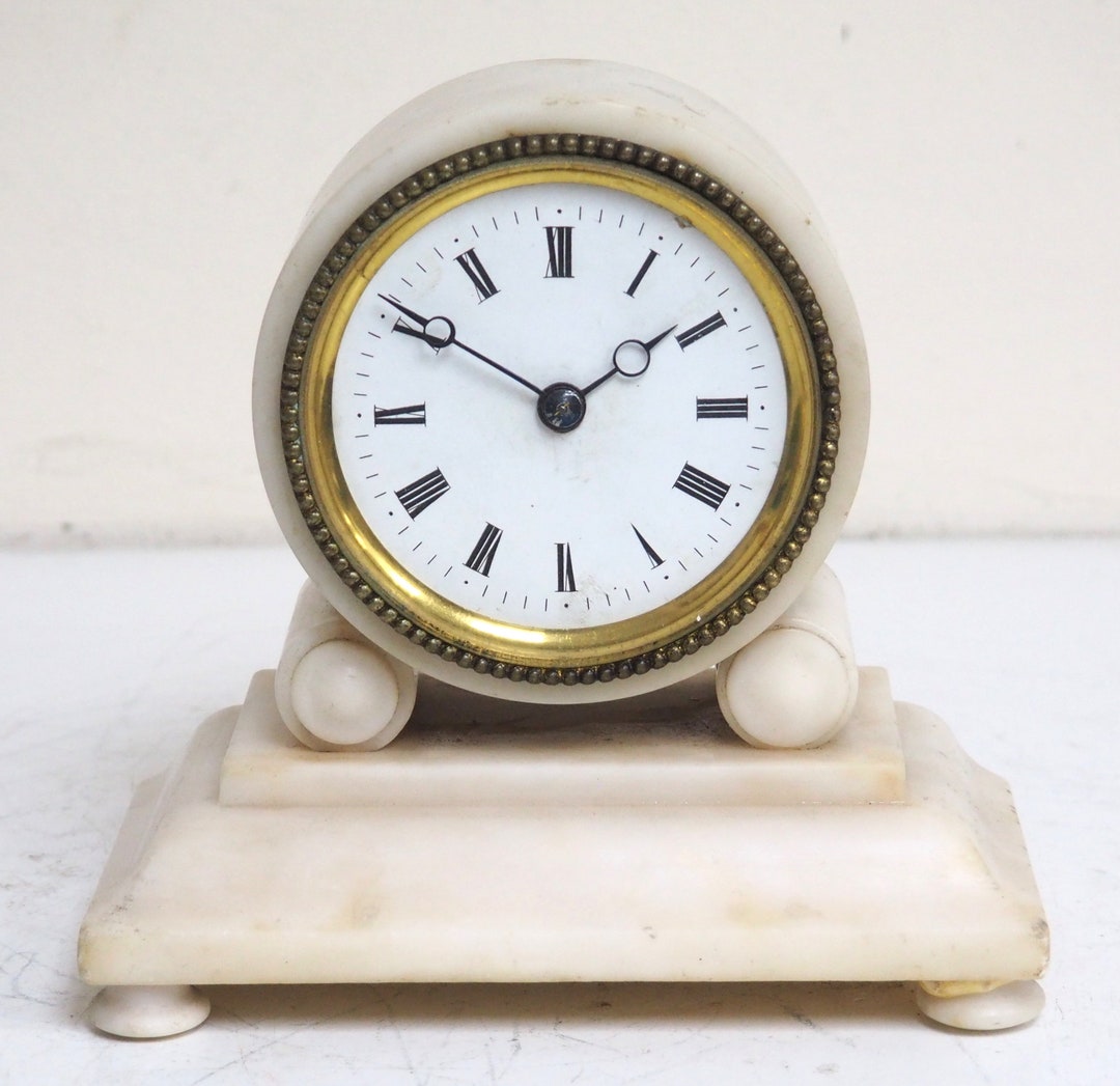 Antique Marble 8-day French Tic Tac Mantle Clock Antique - Etsy