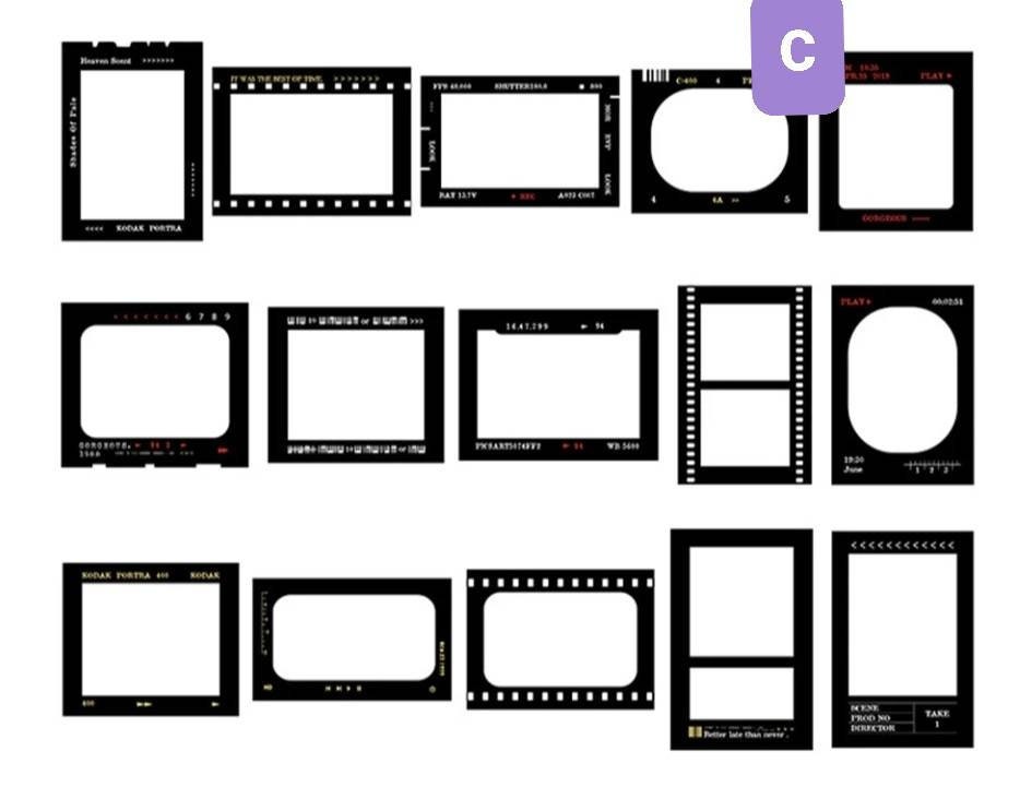 Frame Sticker Set Choose Your Design Stickers for Journal | Etsy UK