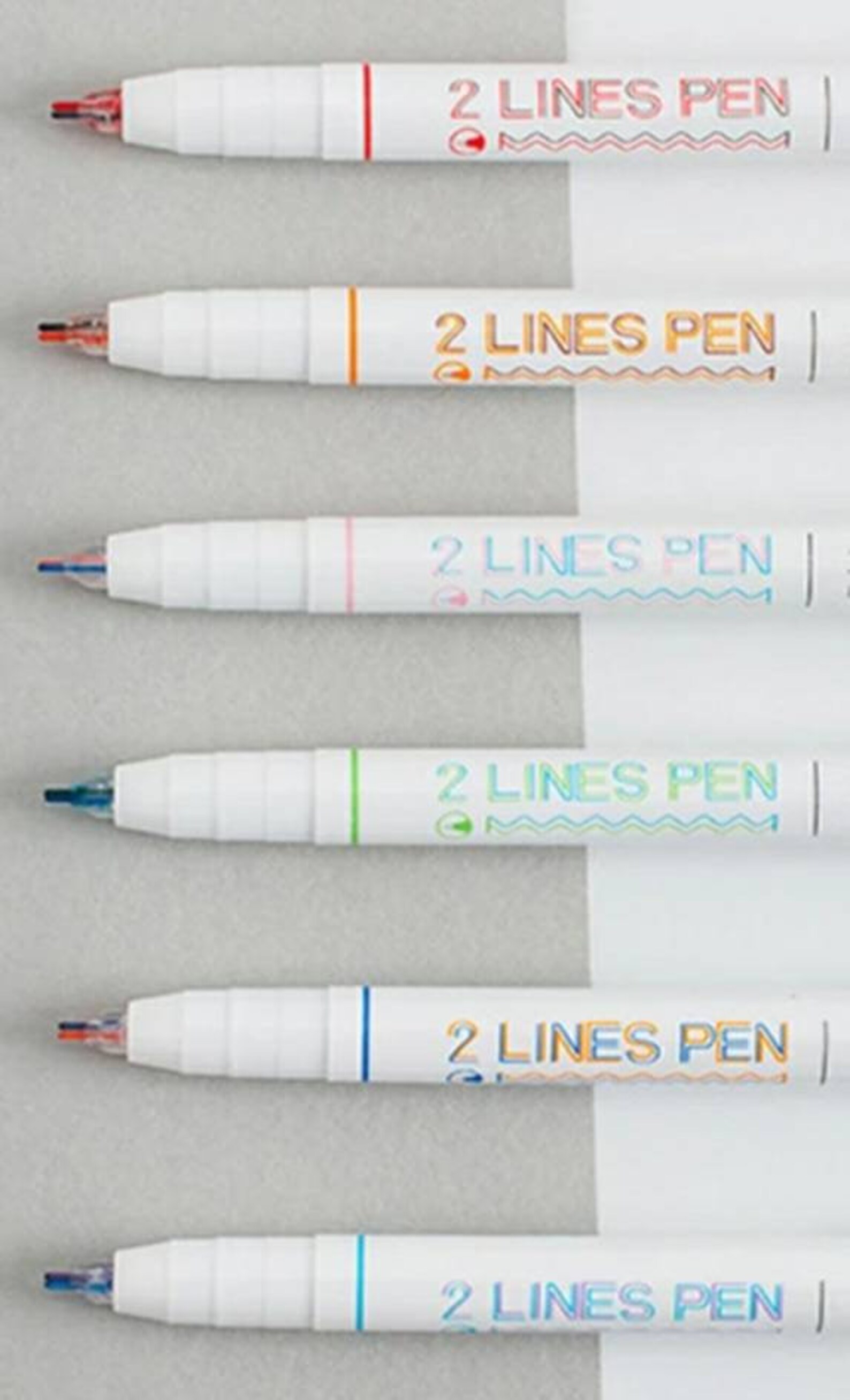 Double Line Pen 2 Line Pen Choose Your Colours | Etsy UK
