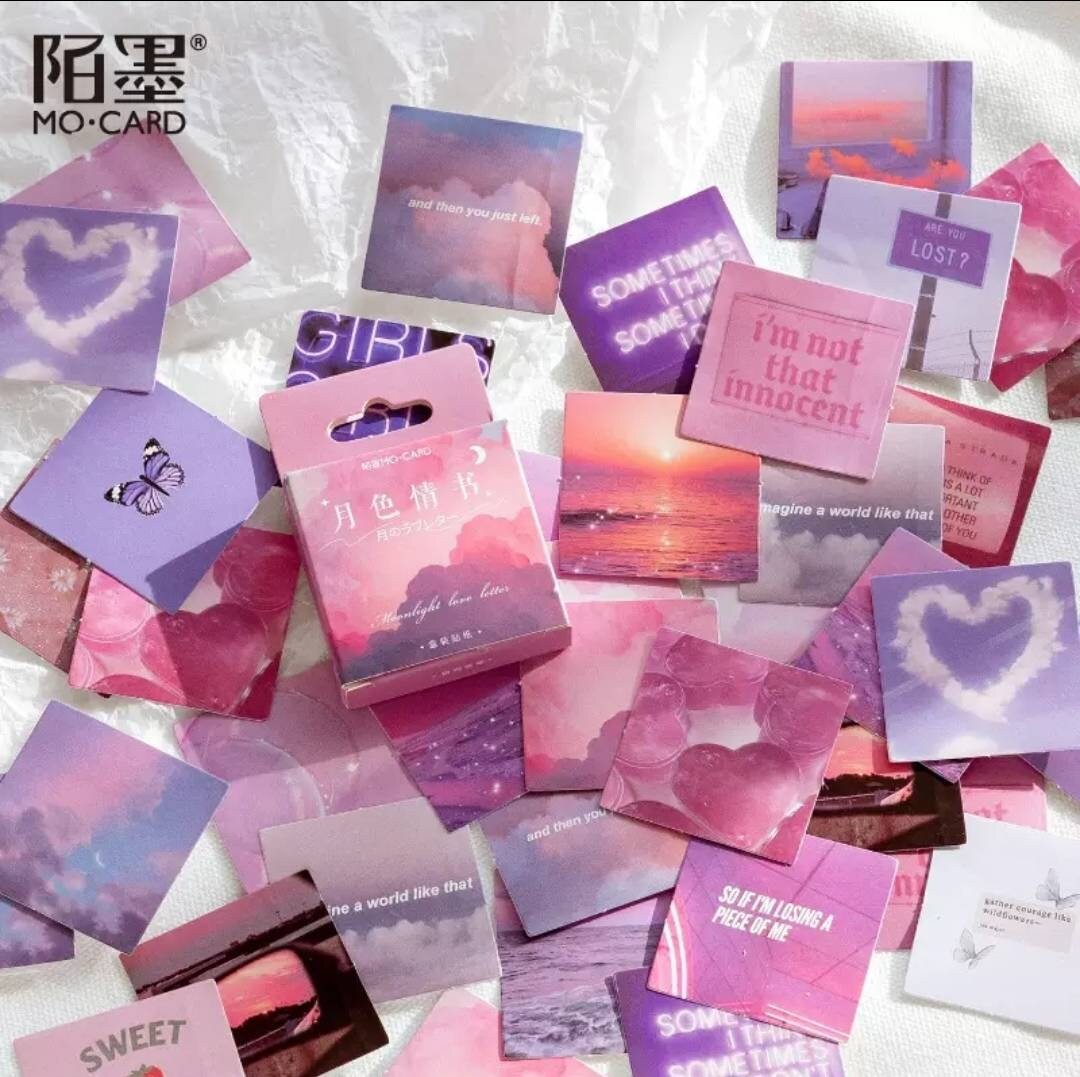 Aesthetic Stickers Box Choose Your Colour Blue Orange | Etsy