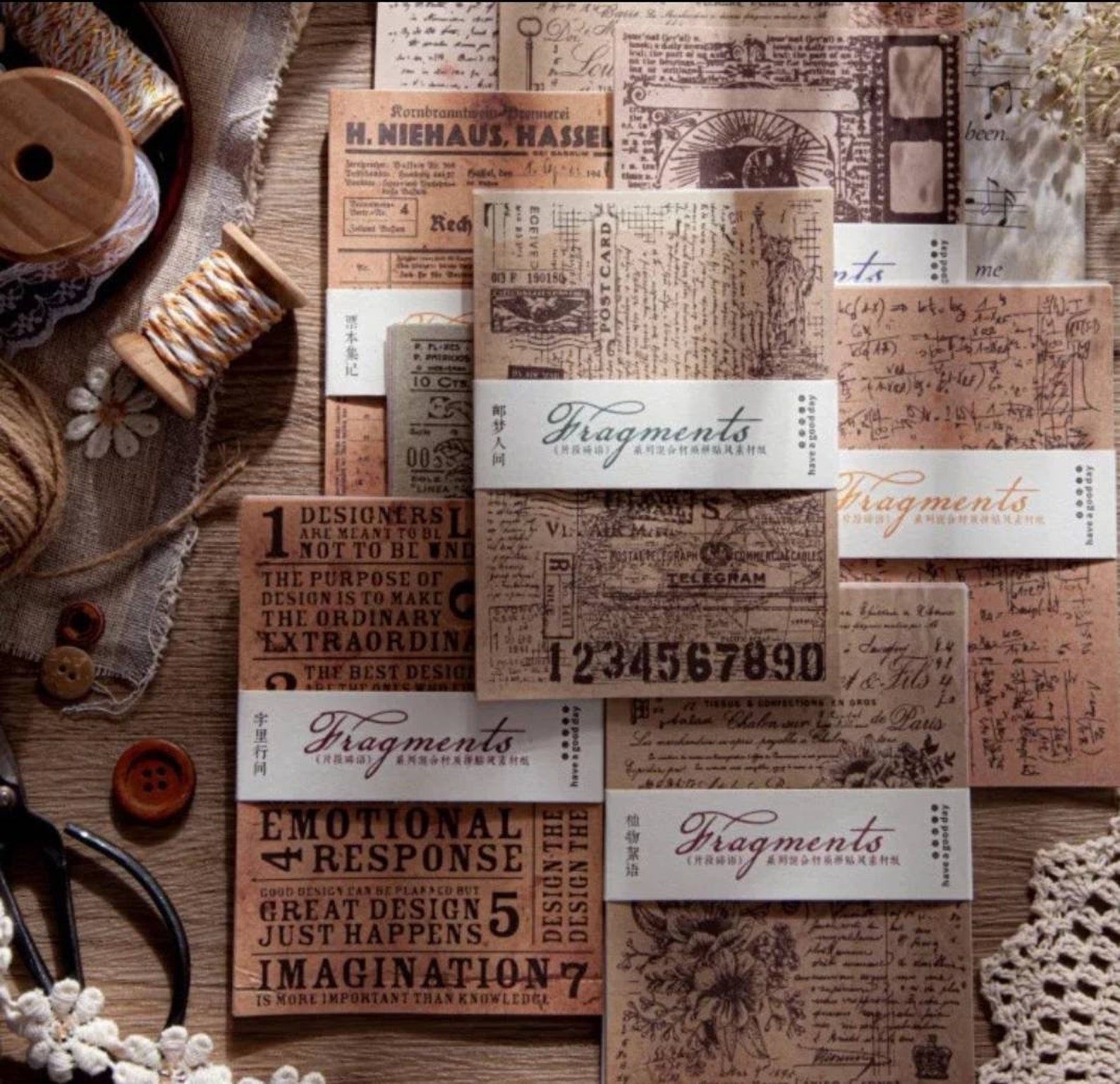 Vintage Themed Paper 30pcs Journal Scrapbook Supplies - Etsy