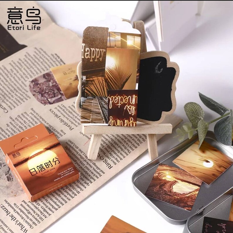 Aesthetic Stickers Box Choose Your Colour Blue Orange | Etsy