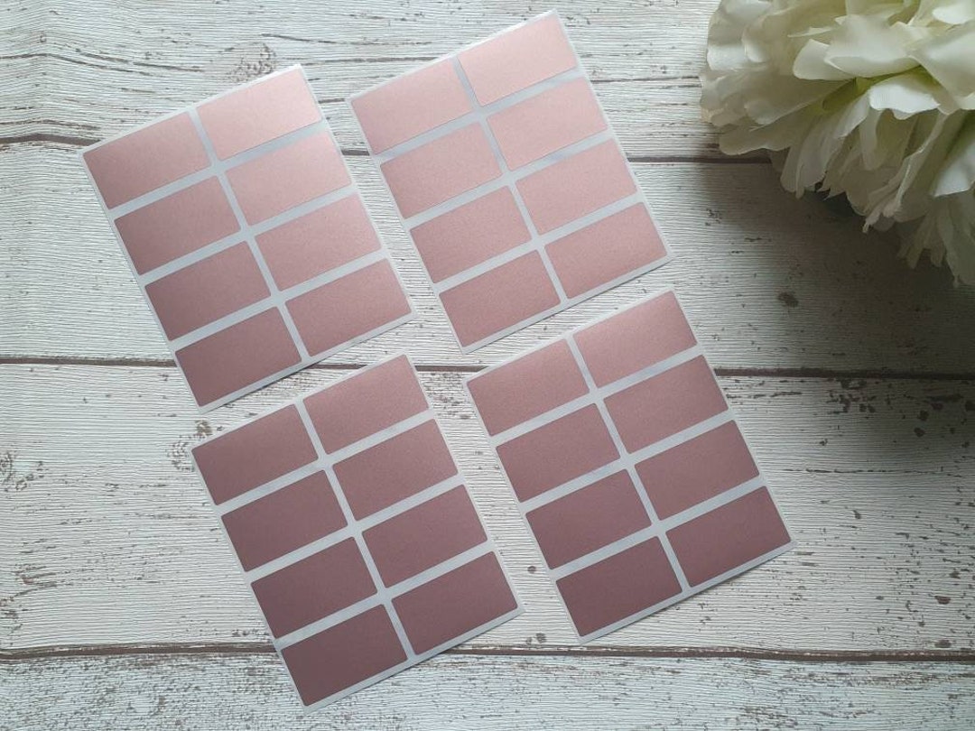 Rose Gold Rectangle Scratch off Stickers , Scratch to Reveal Stickers ...