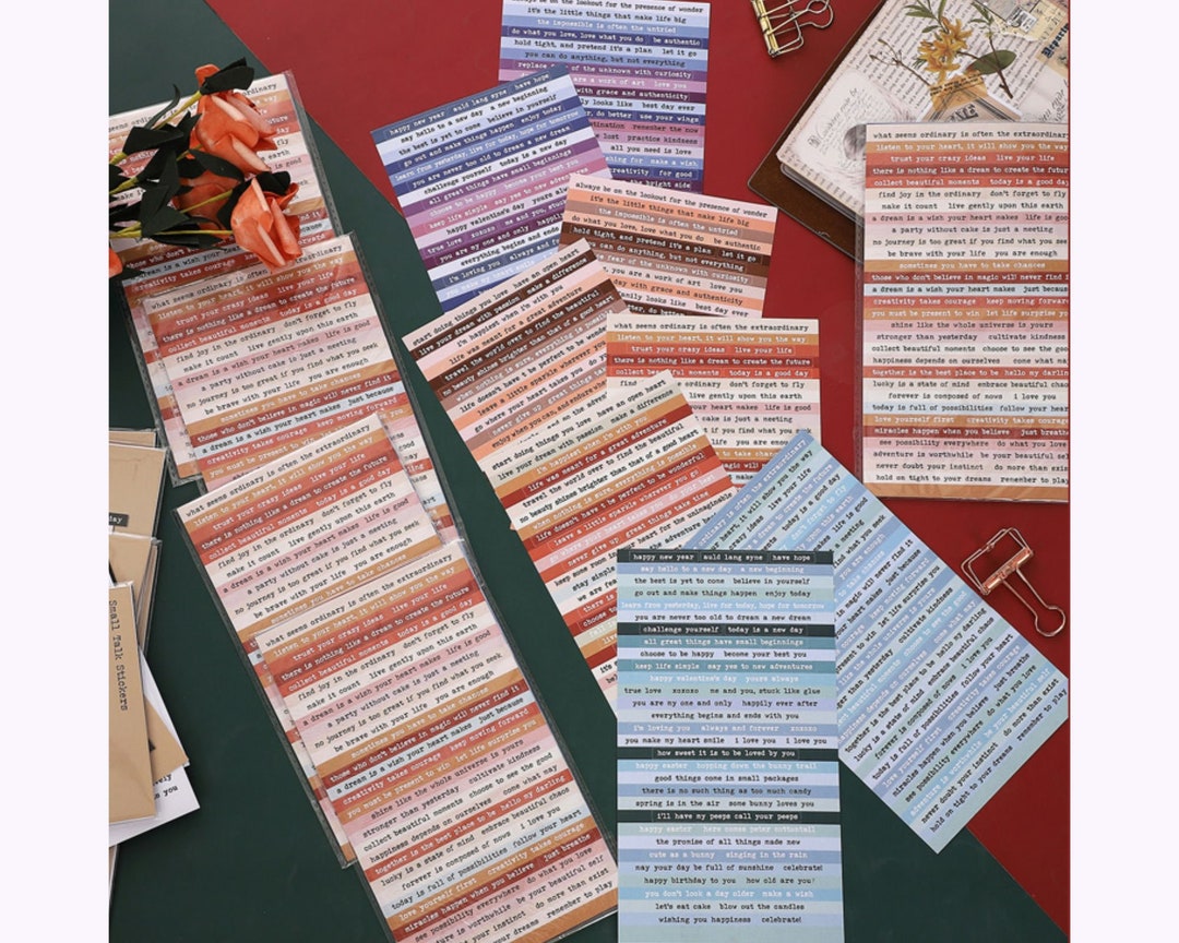 Quote Stickers for Journal, Scrapbook 8 Sheets/set Inspirational ...