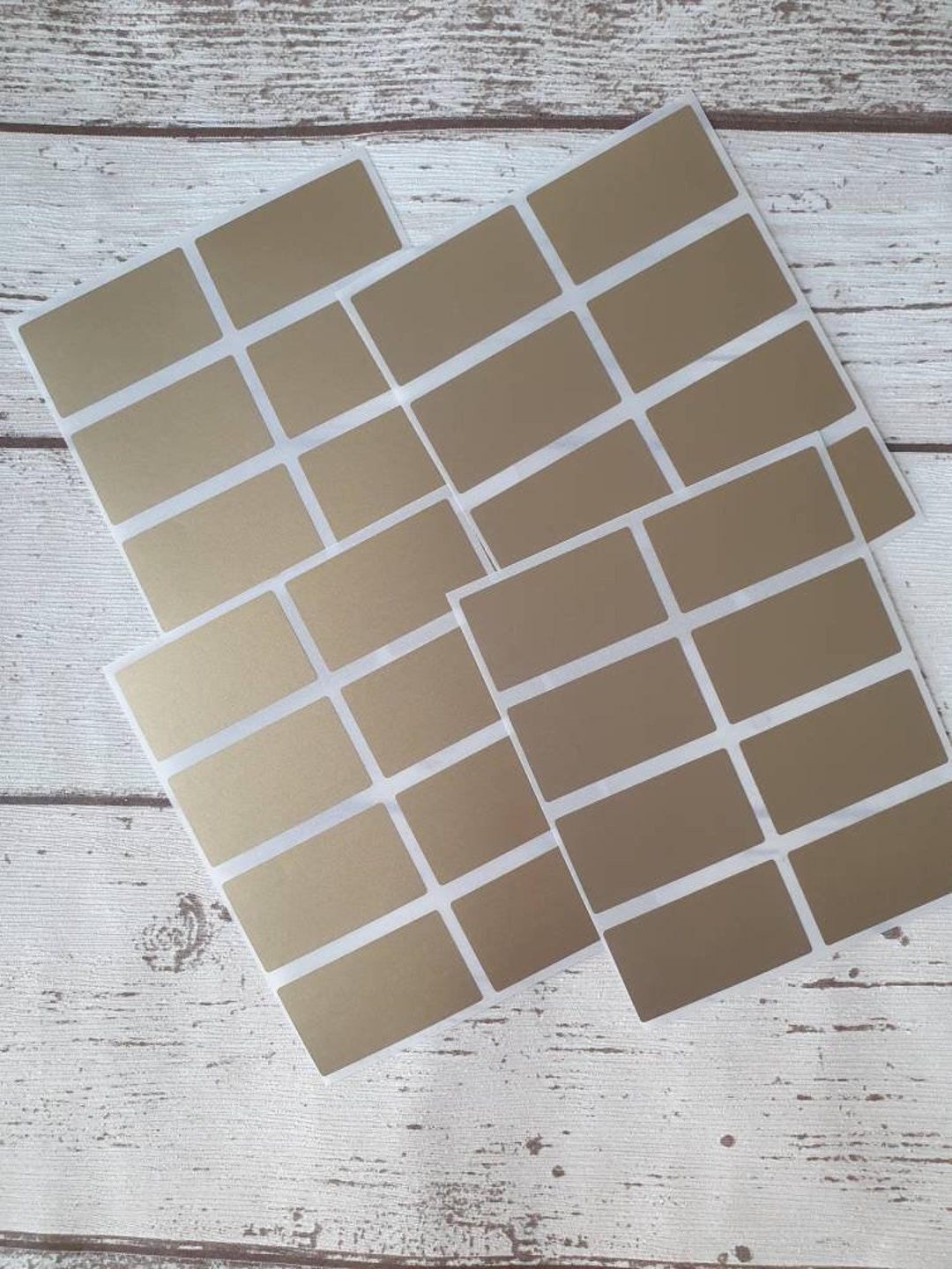 Gold Rectangle Scratch off Stickers , Scratch to Reveal Stickers, 42 X ...