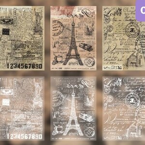 Vintage Themed Paper 30pcs Journal Scrapbook Supplies Choose Your Set ...