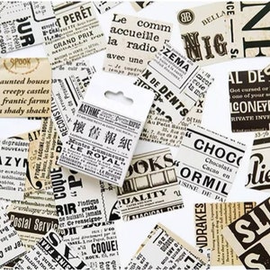 Retro Newspaper Stickers 45 Pcs Vintage Inspired Newspaper Stickers ...