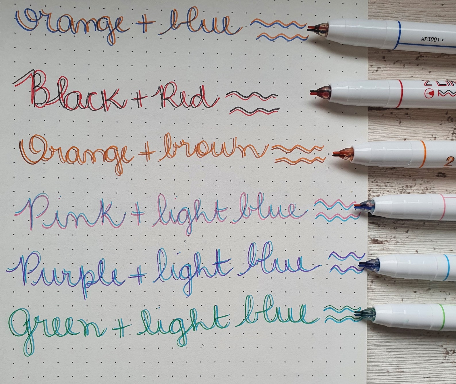 Double Line Pen 2 Line Pen Choose Your Colours | Etsy UK