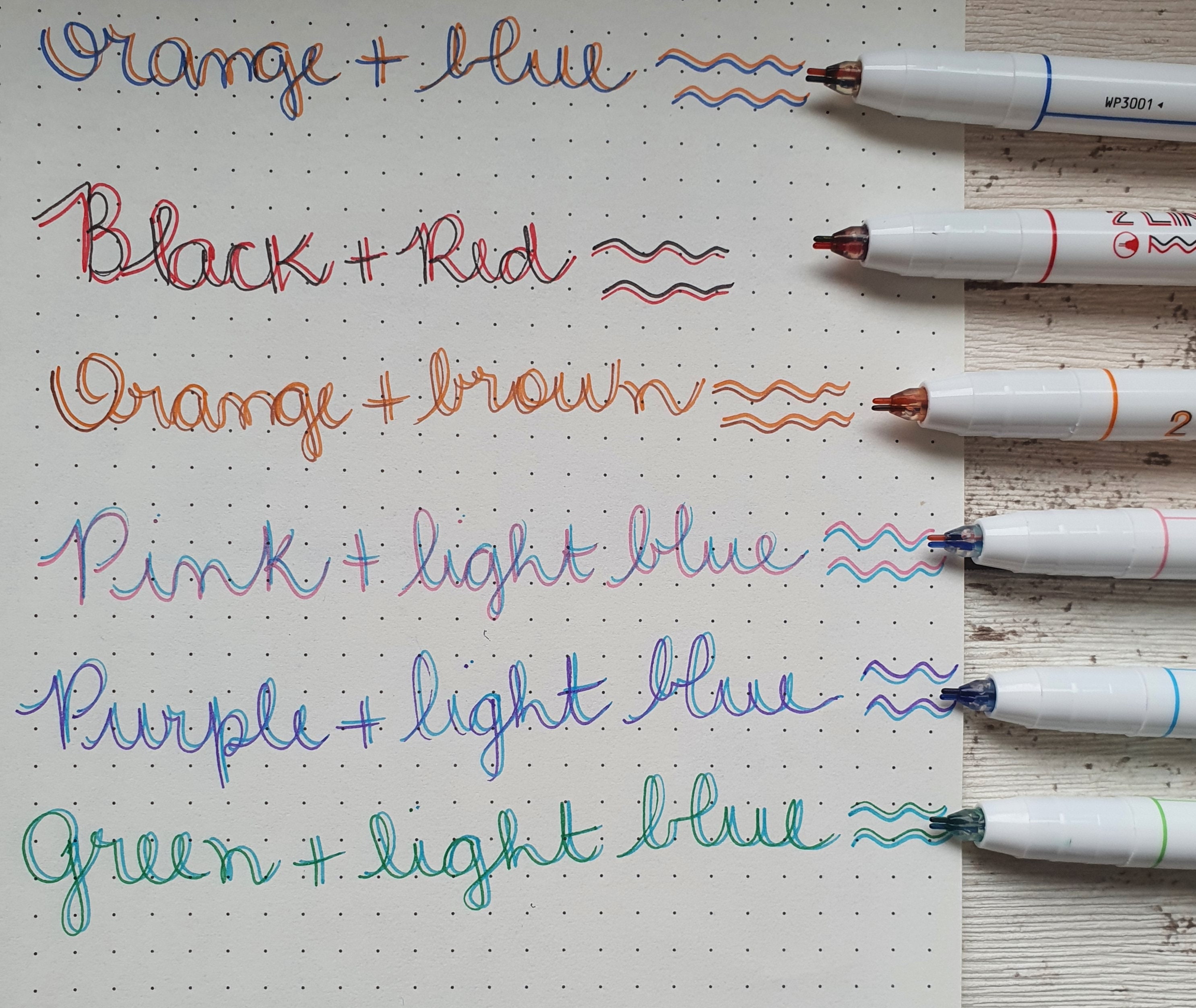 Double Line Pen 2 Line Pen Choose Your Colours | Etsy UK