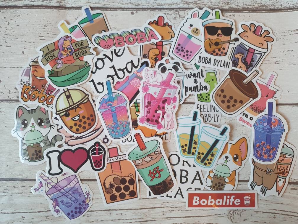 Cute Boba Stickers Set 10 or 20 Pcs random Animal Bubble - Etsy UK