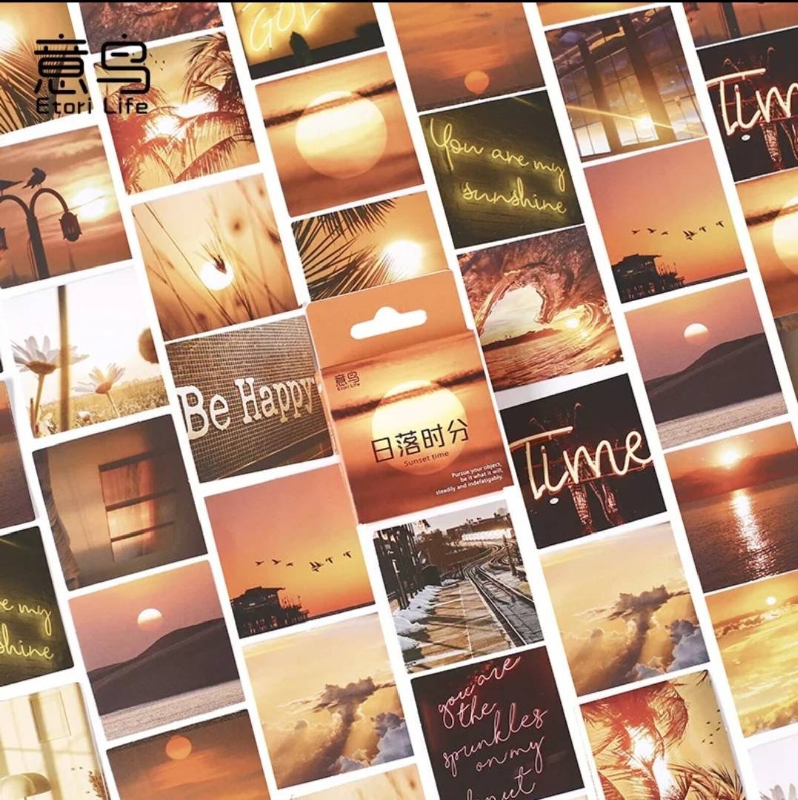 Aesthetic Stickers Box Choose Your Colour Blue Orange | Etsy