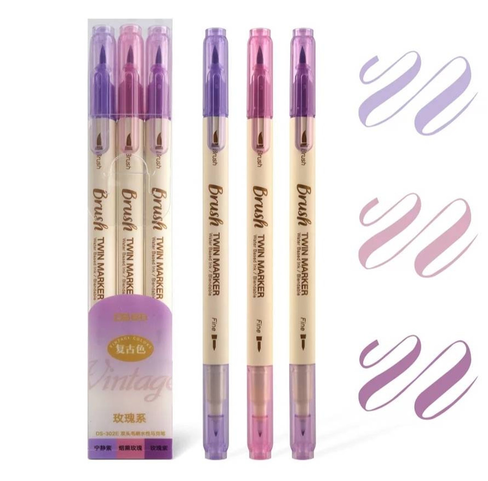 Lettering Pen Set of 3 Pens Choose Your Colour Set - Etsy UK