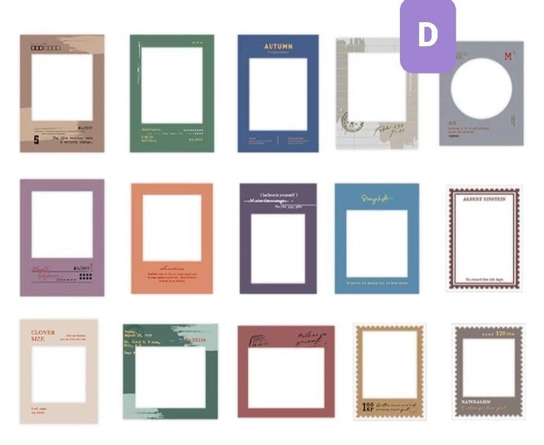 Frame Sticker Set Choose Your Design Stickers for Journal | Etsy UK