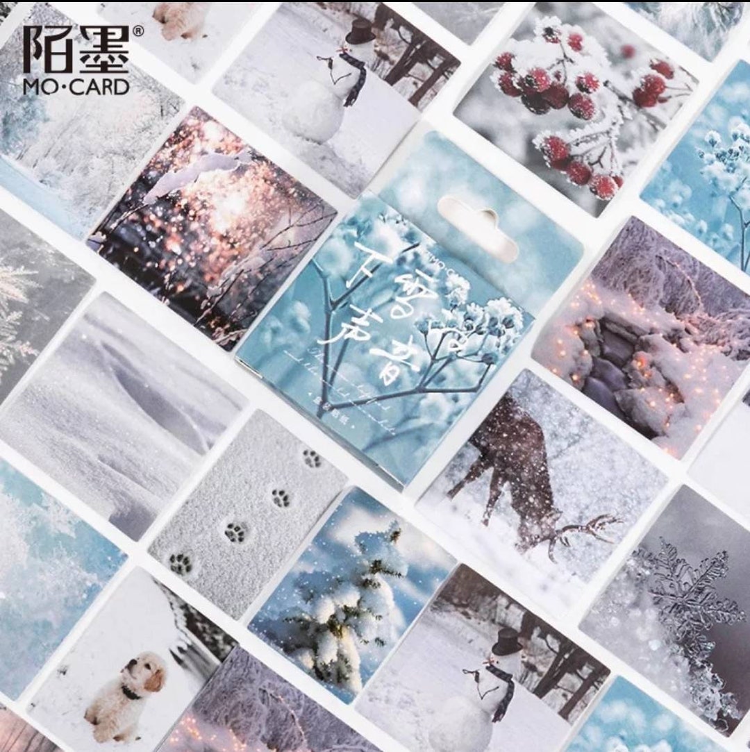 Winter Aesthetic Stickers Set 46pcs Peel off Stickers - Etsy