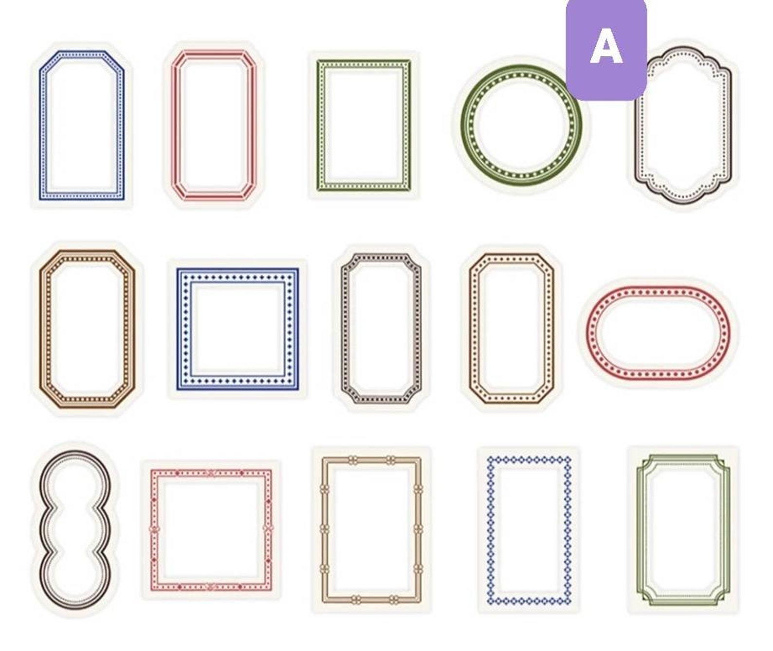 Frame Sticker Set Choose Your Design Stickers for Journal | Etsy UK
