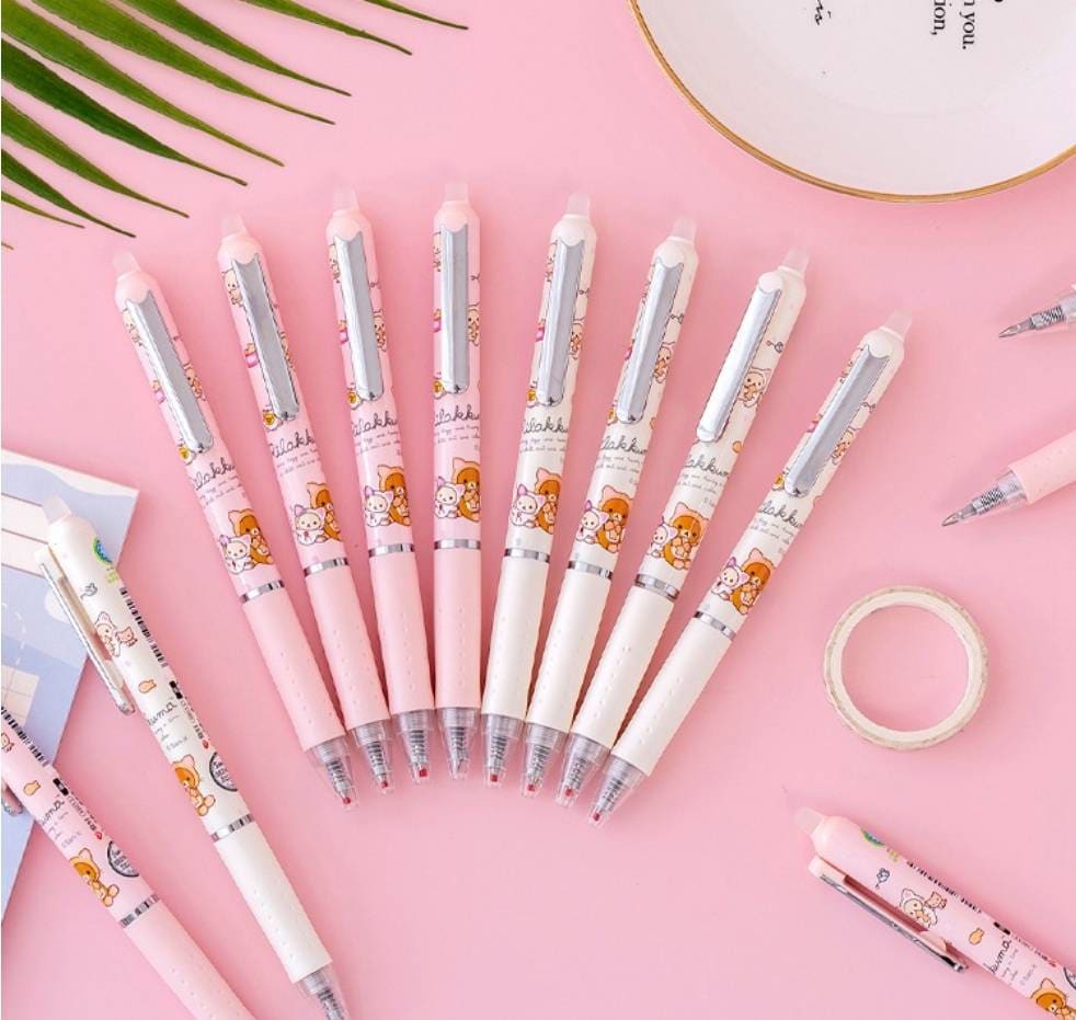 Cute Bear Erasable Pen Kawaii Stationery Black Ink - Etsy