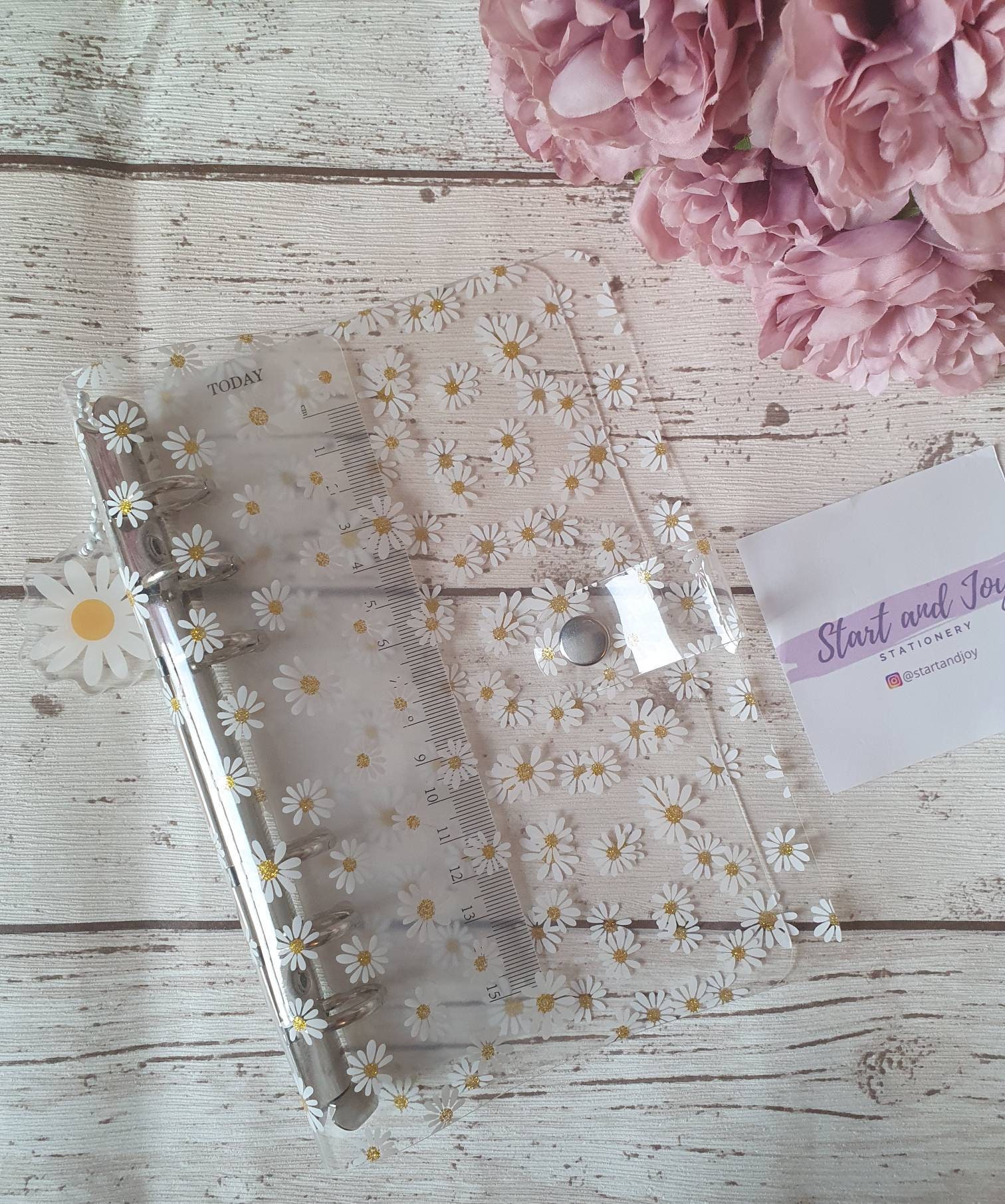 Daisy A6 Planner Binder Charm Ruler A6 6 Rings Binder - Etsy UK