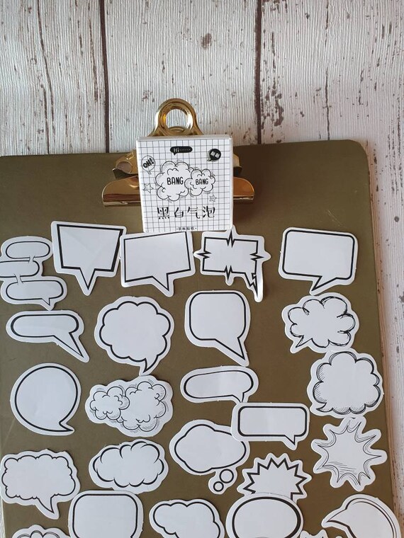 Paper Stickers, Labels & Tags Thought Bubble Stickers Bullet Journal ...